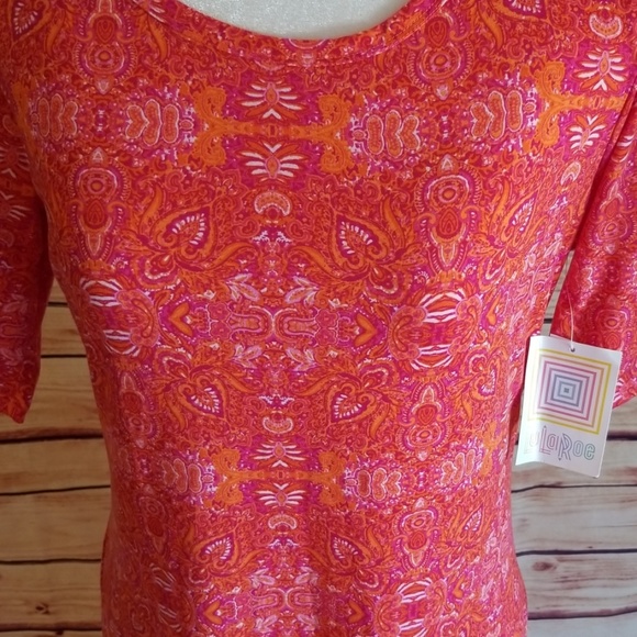 LuLaRoe | Dresses | New Lularoe Summer Print Orange Pink Julia M | Poshmark